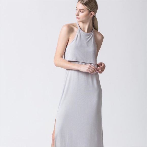 Double Zero | Dresses | Boutique Modal Layered Tank Cutout Midi Dress ...